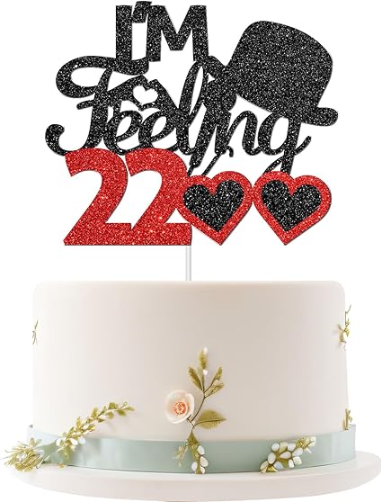 Amazon.com: Embhhor I'm Feeling 22 Cake Topper, 22nd Birthday Cake ...