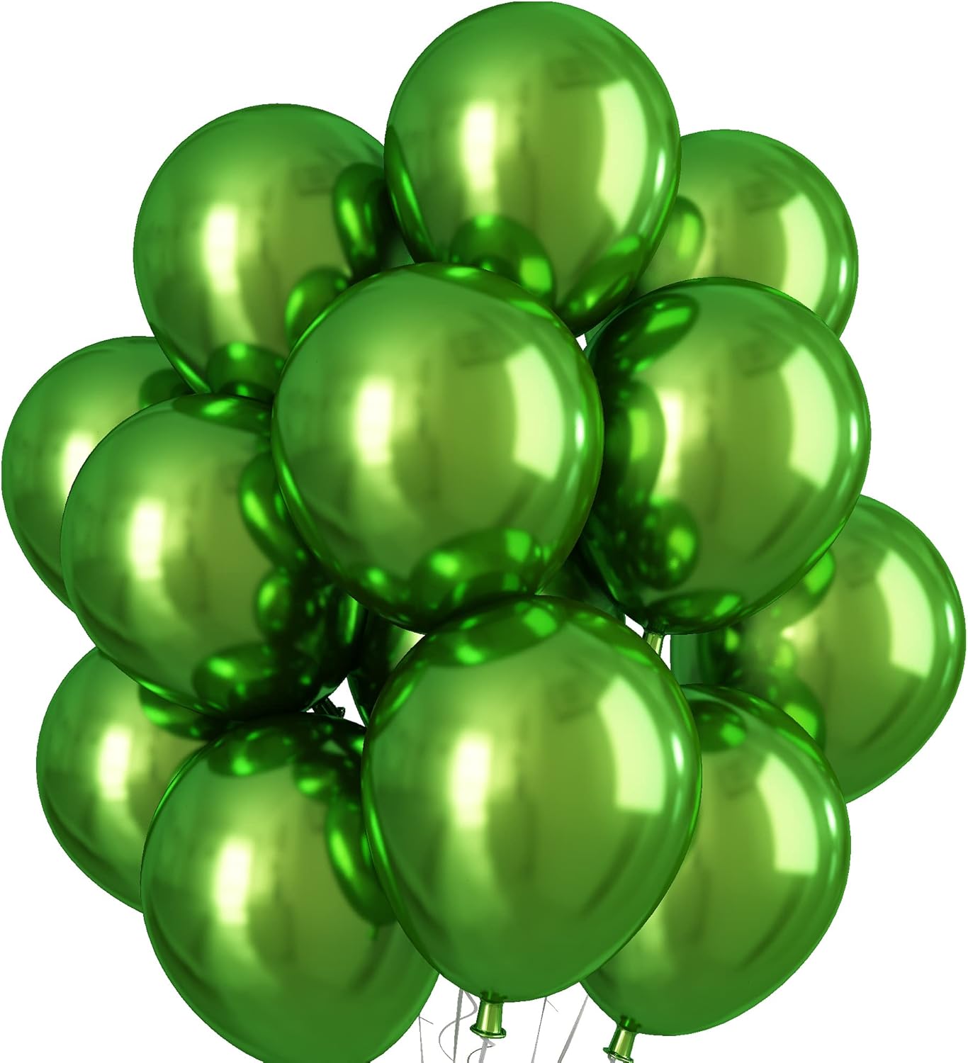 Amazon.com: Chrome Green Balloons 12 Inch, Double Stuffed Metallic ...