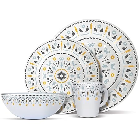 OLPRO Outdoor Leisure Products Astley 8 Piece Melamine Dinner Camping ...