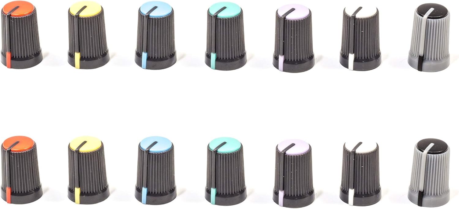 Amazon.com: Set of 14x Replacement EQ Gain Balance Aux Volume Knobs ...