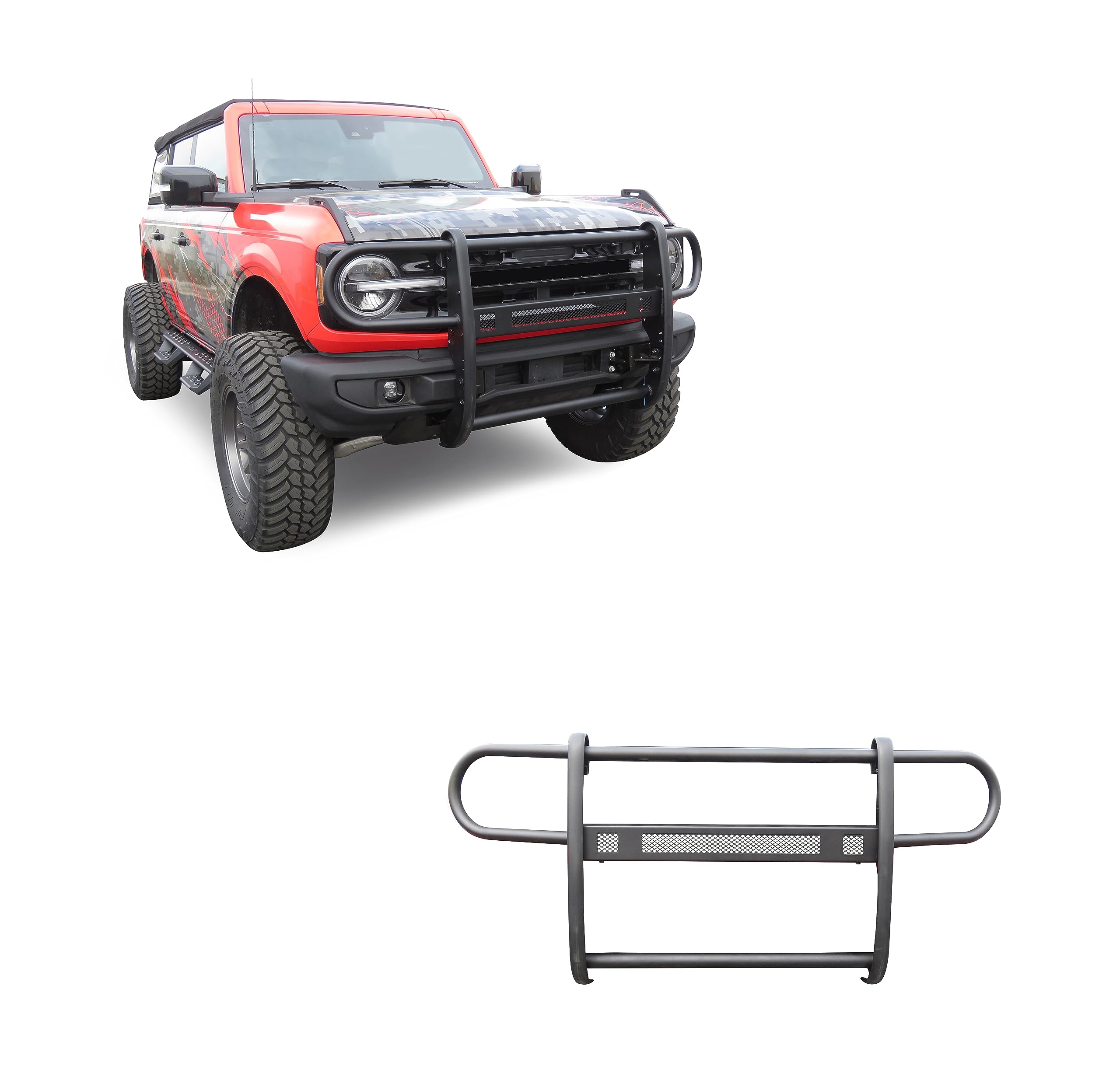 Amazon.com: Black Horse Beacon Grille brush Bumper Guard Modular Black ...