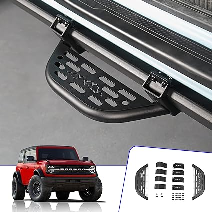 Rongtaod Fit 2021 2022 Ford Bronco Side Steps Running Boards Black Side ...