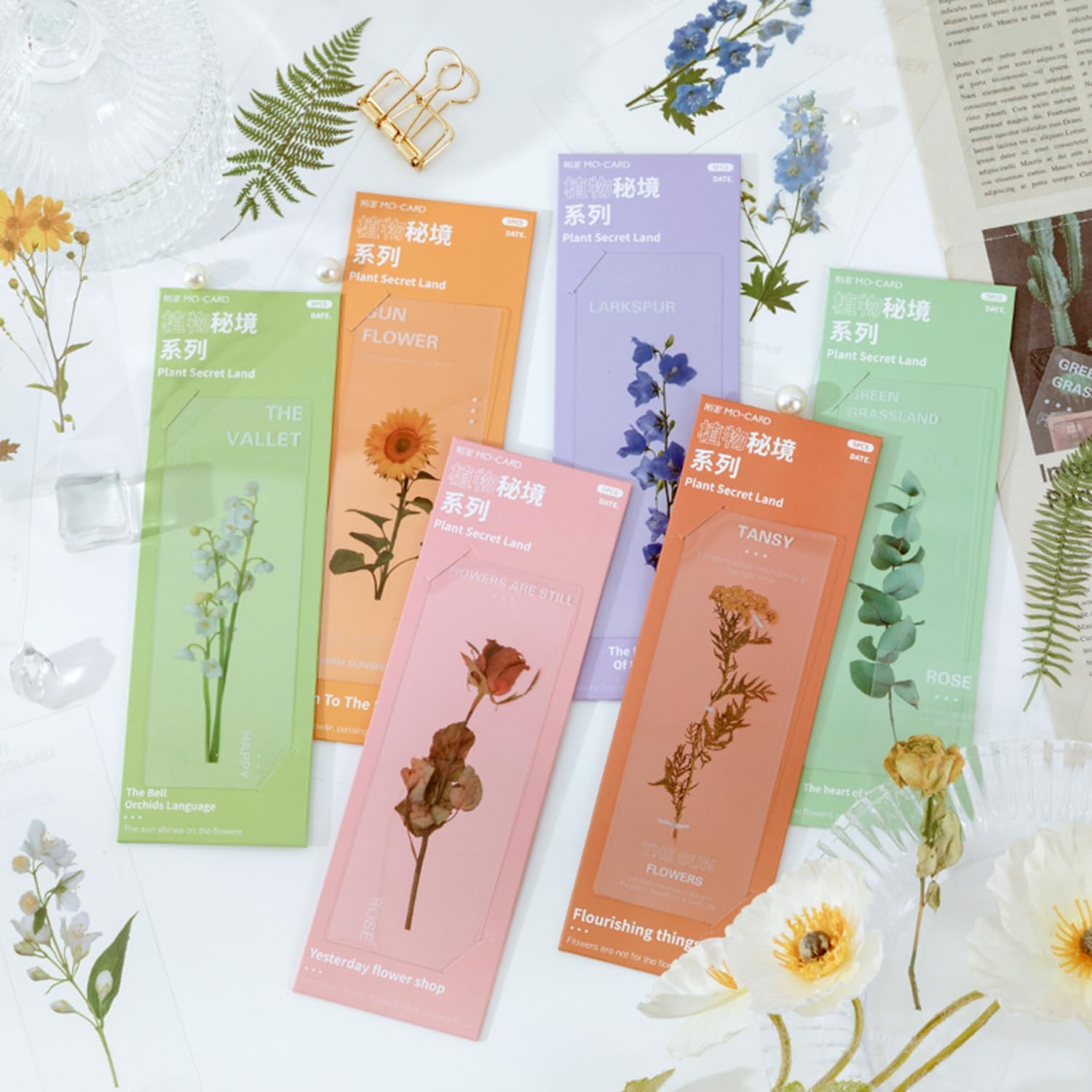 Amazon.com: Ysenchan Flower Bookmarks for Book Lovers, Plastic ...