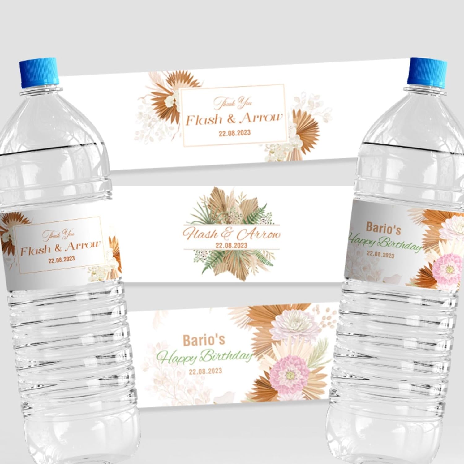 Amazon.com: Custom Water Bottle Labels Personalized Wedding,water ...
