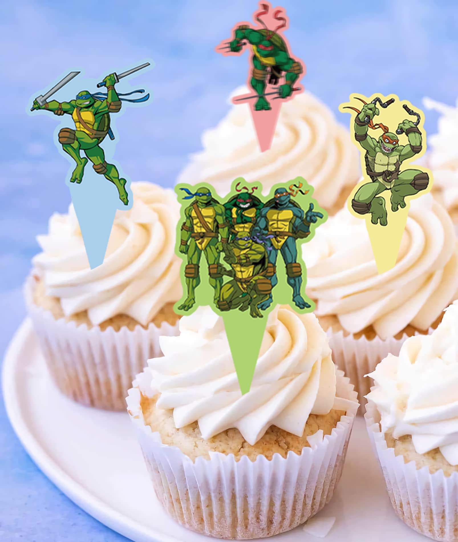 Ninja Turtle Cupcake Toppers Teenage Mutant Ninja Turtles Birthday