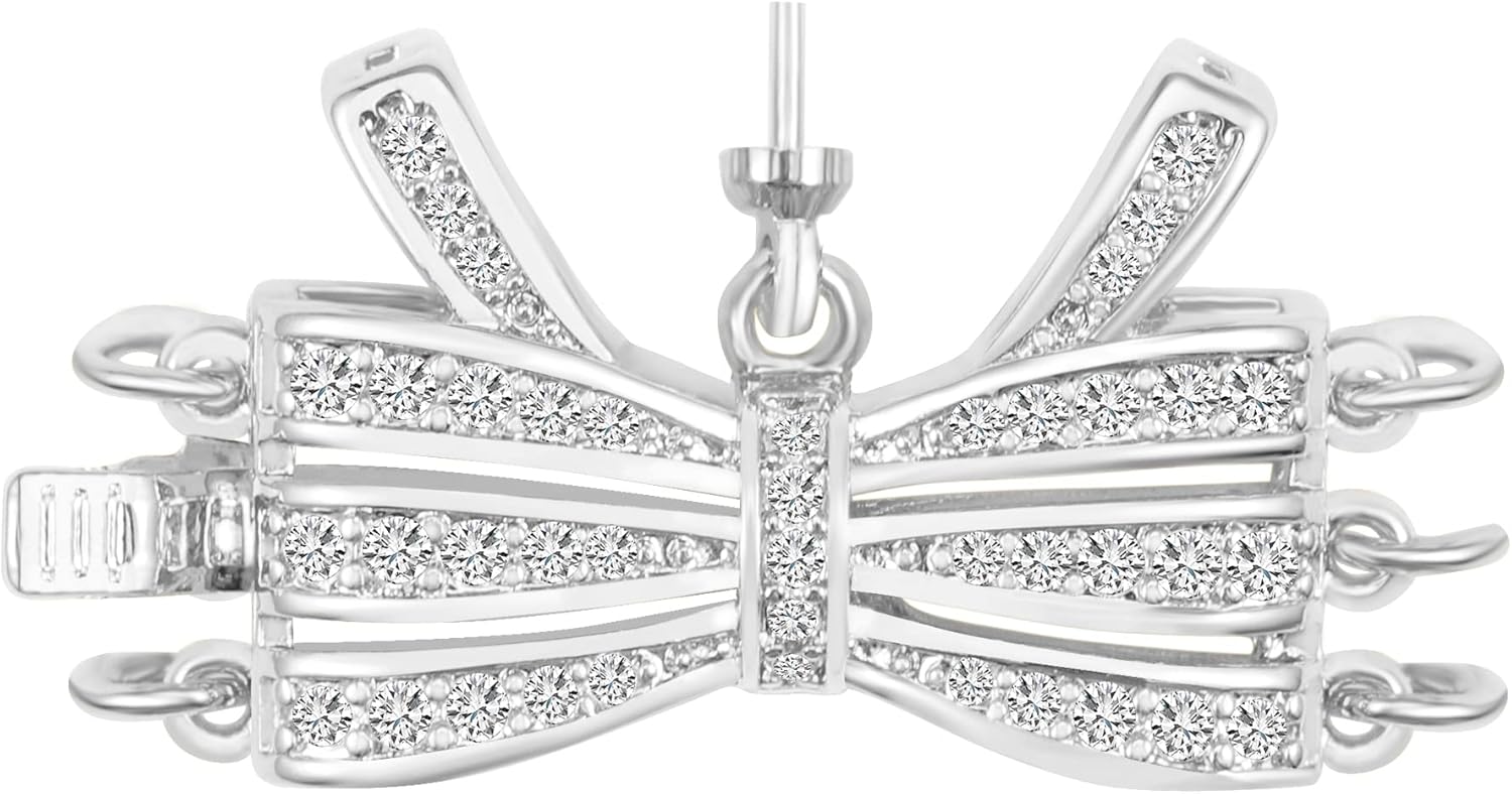 Amazon.com: Necklace Separator for Layering Extender, Silver Triple ...