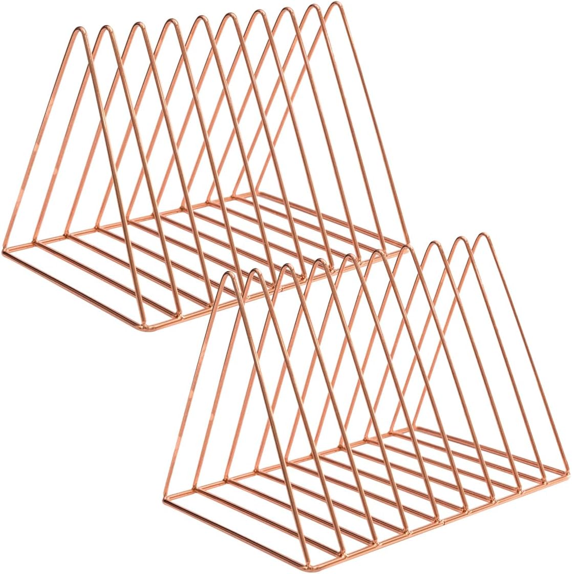 Amazon.com: Sooyee 2 Pack 9 Slot Rose Gold Magazine Holder,Desktop File ...