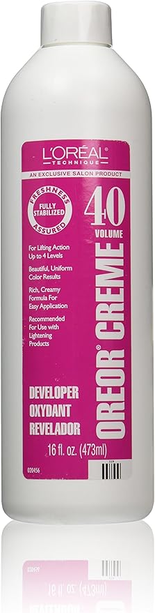 L'Oreal Oreor Creme 40 Volume Developer, 16 Ounce : Amazon.ca: Beauty ...