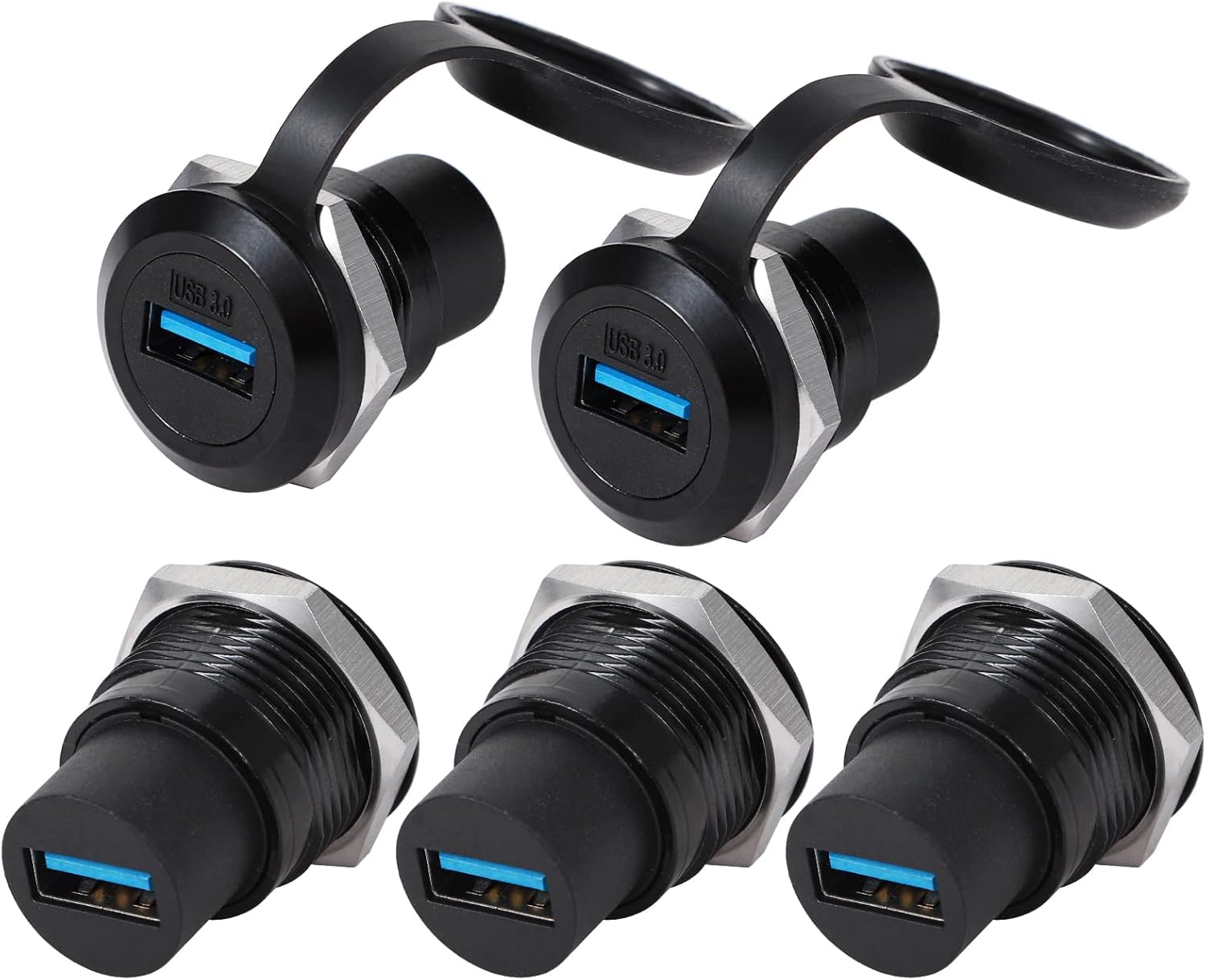 Amazon.com: ANMBEST 5PCS USB3.0 Panel Mount Connector,USB Pass Through ...