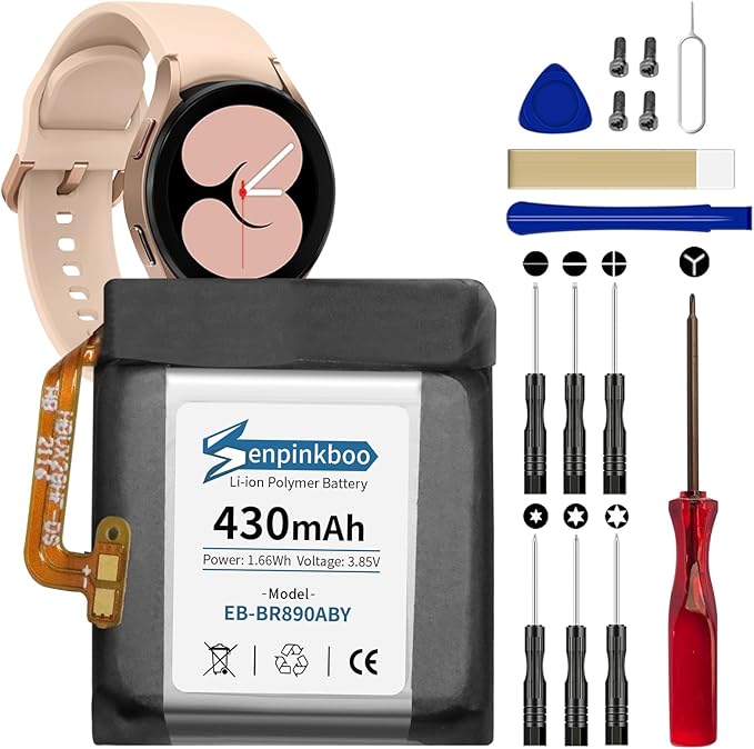 Amazon.com: Senpinkboo for Samsung Galaxy Watch 4 Battery Upgraded ...