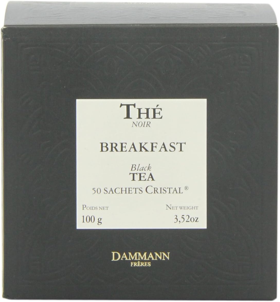 Dammann Breakfast Tea Cristal Teabags (Pack of 1, Total 50 Teabags ...