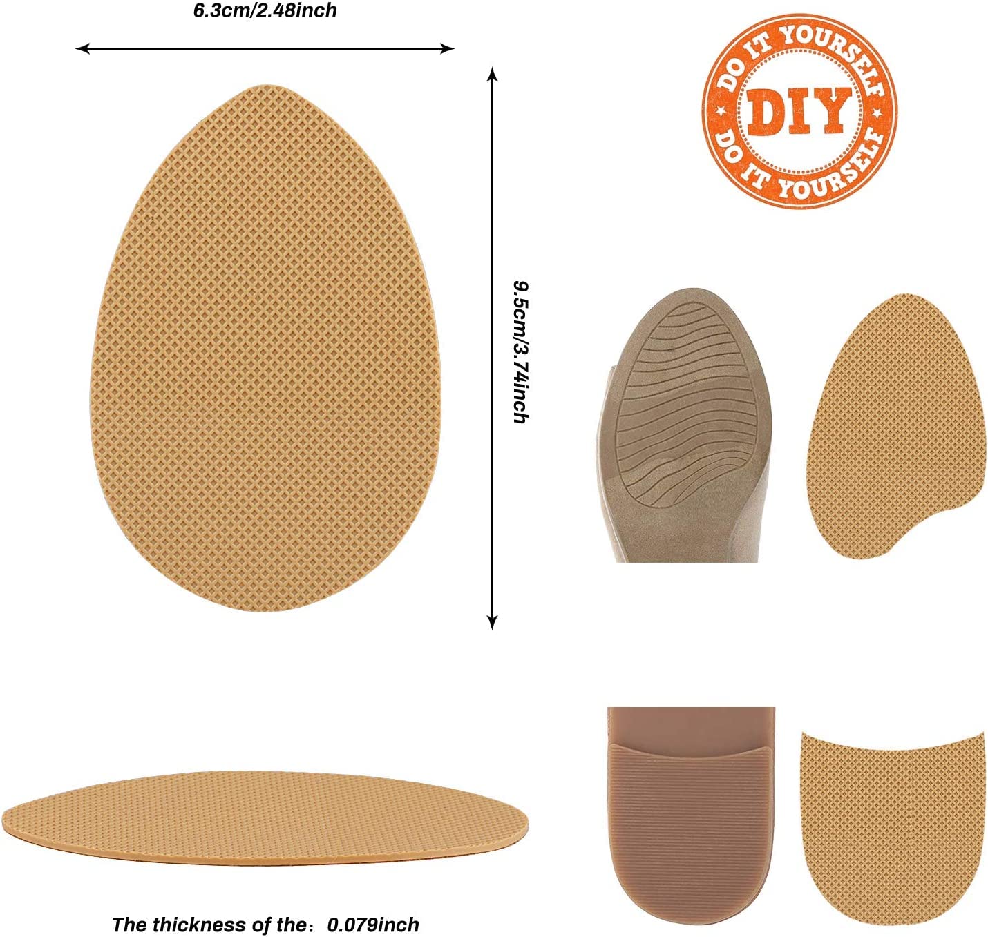 Snapklik.com : Riootlnm 3 Pairs Shoe Grips, Non-Slip Shoes Pads ...