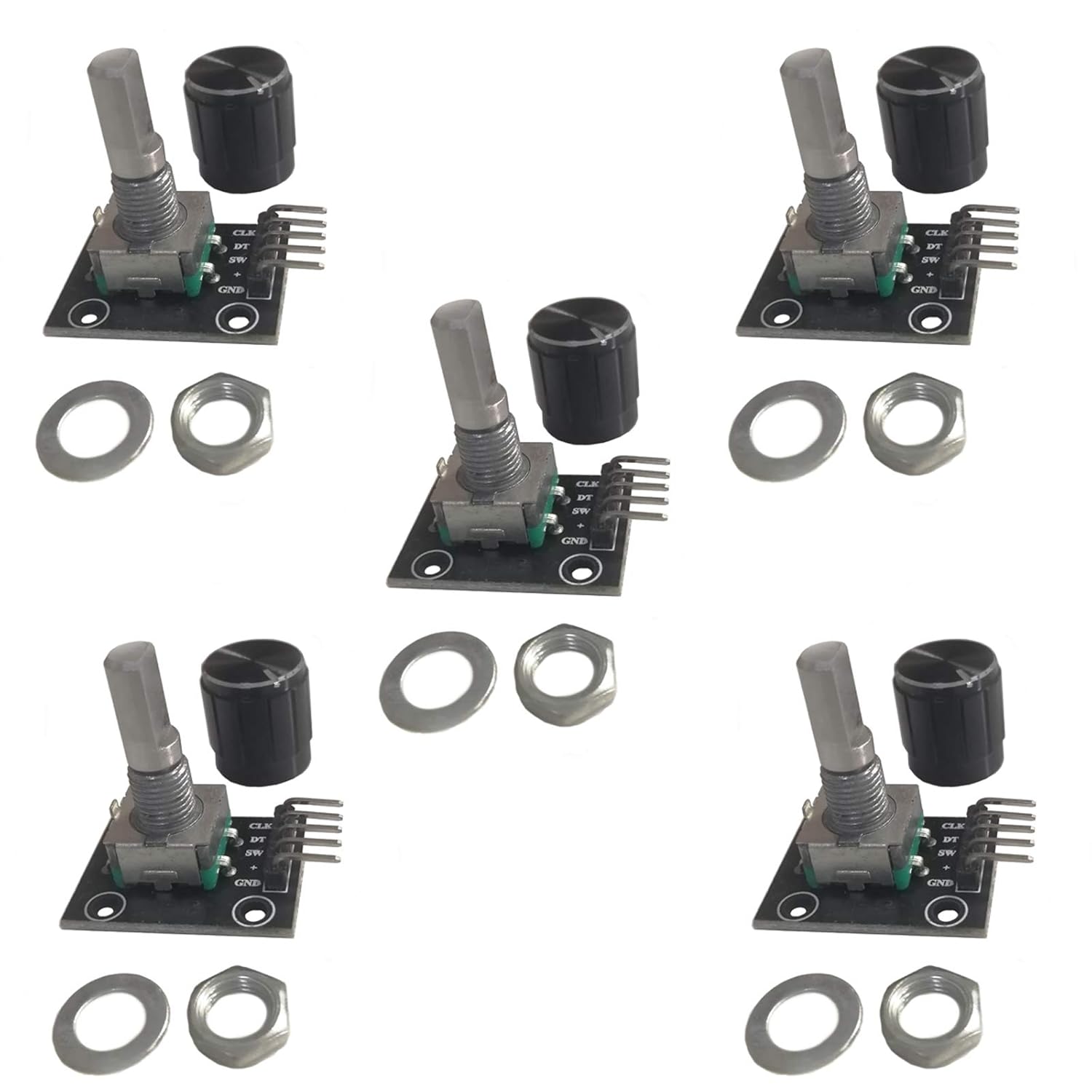Anfukone 5PCS 360 Degree Rotary Encoder Code Switch Push Button EC11 ...