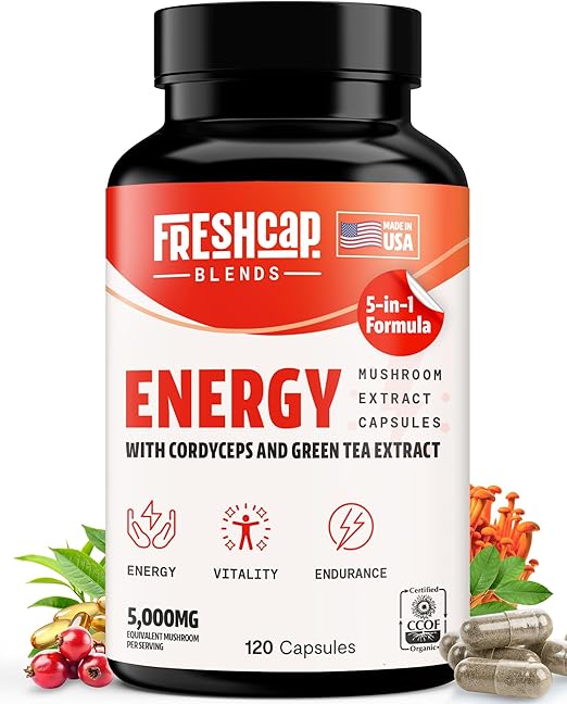 Amazon.com: FreshCap 5-in-1 Energy Supplements, Energy Supplements for ...