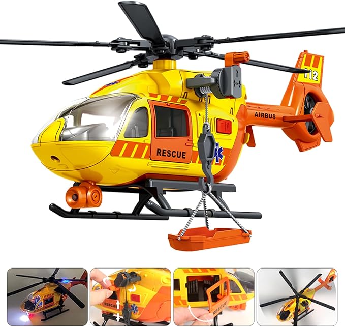 Amazon.com: ANJARU Helicopter Toy with Lights and Sound,Simulative ...