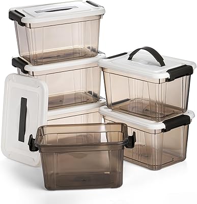 Amazon.com: Cetomo 72Qt*6 Plastic Storage Bins, Tote Storage Box with ...