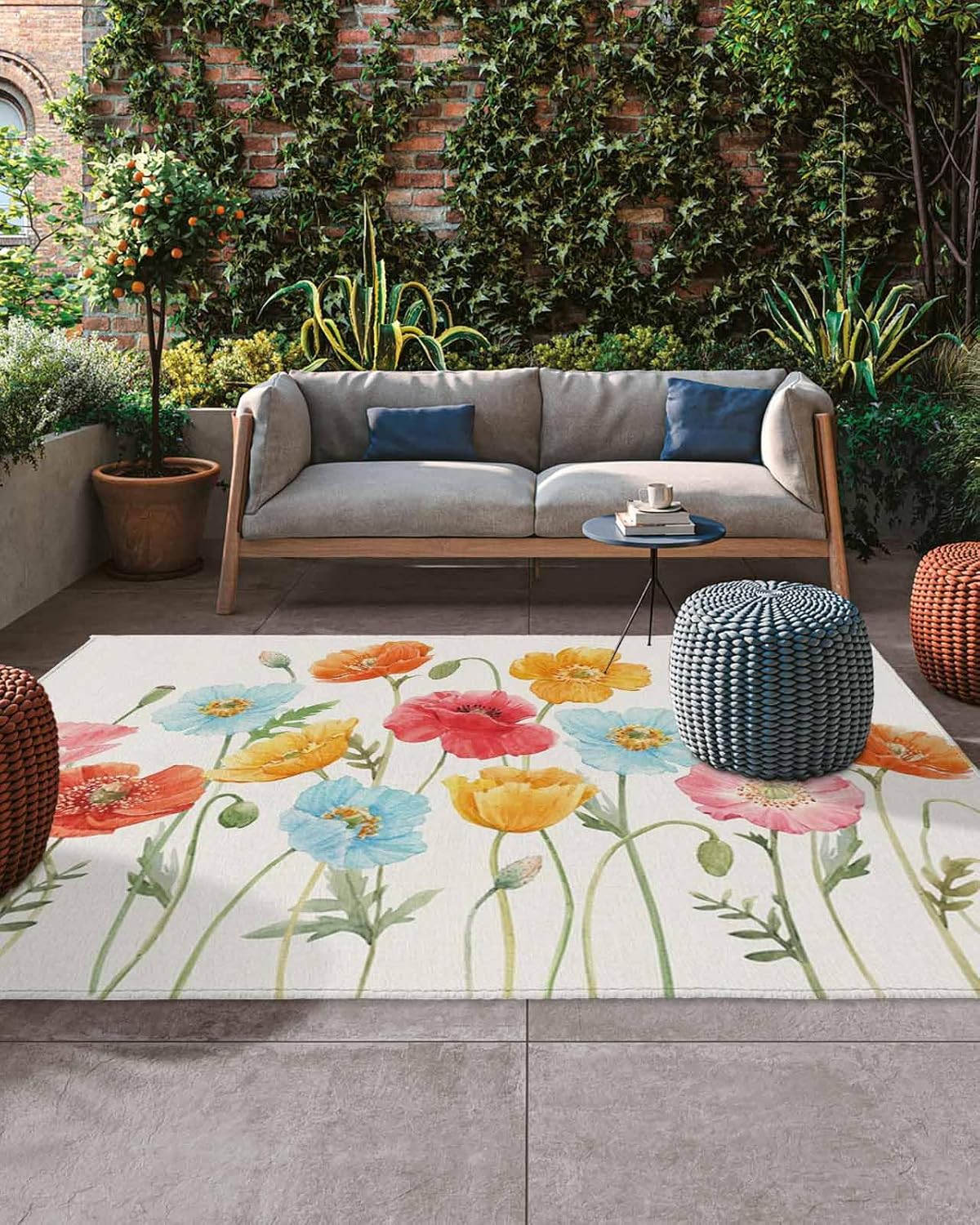 Amazon.com: Outdoor Rugs Mats, Reversible Easy-Cleaning Carpet ...