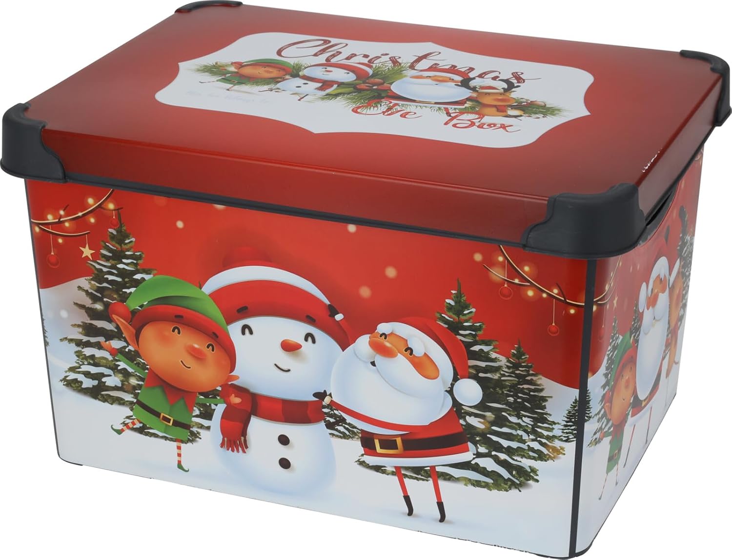 Muddy Hands Christmas Eve Storage Box with Festive Design - Large ...