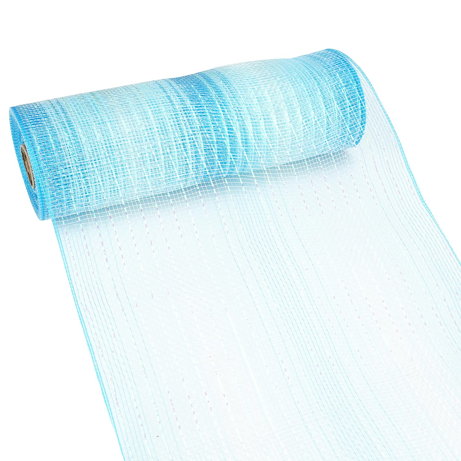 Snapklik.com : MEEDEE Blue Deco Mesh 10 Inch Blue And White Iridescent ...