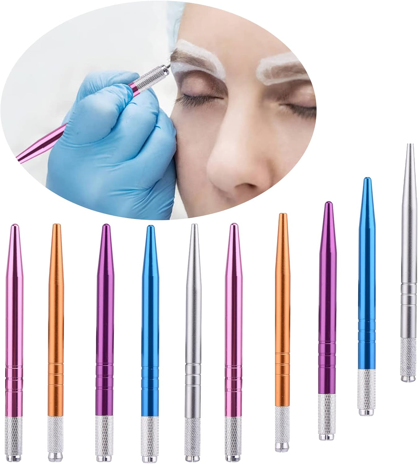 Amazon.com: Mtbkeltics 10Pcs Microblading Pen, Manual Eyebrow Pens ...