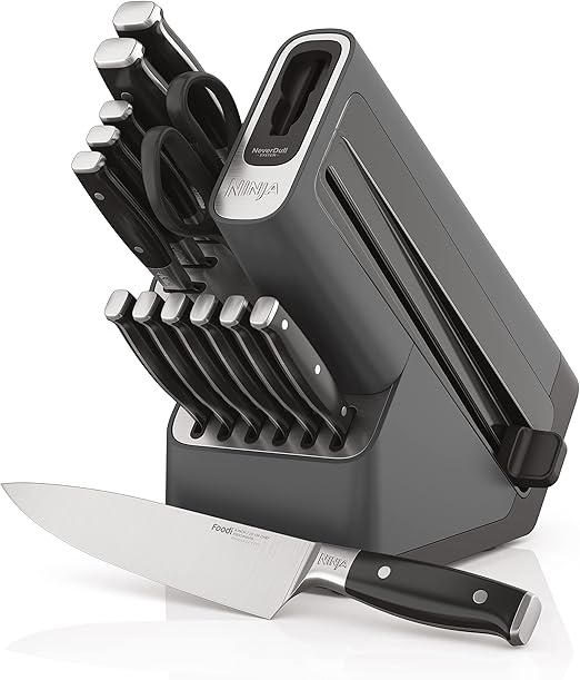 Amazon.com: Ninja Knife Set, Knife Sharpener, Knife Block Set ...