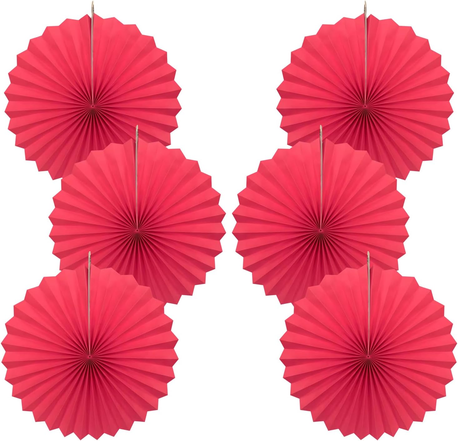 Amazon.com: Red Birthday Decorations,DIY Red Paper Fans Hanging ...