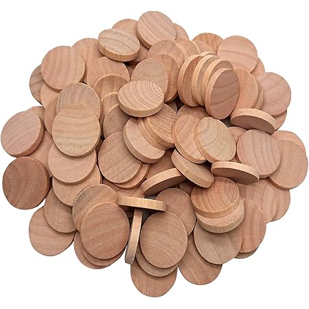 Amazon.com: Round Unfinished 1.5" Wood Cutout Circles Chips for Arts ...