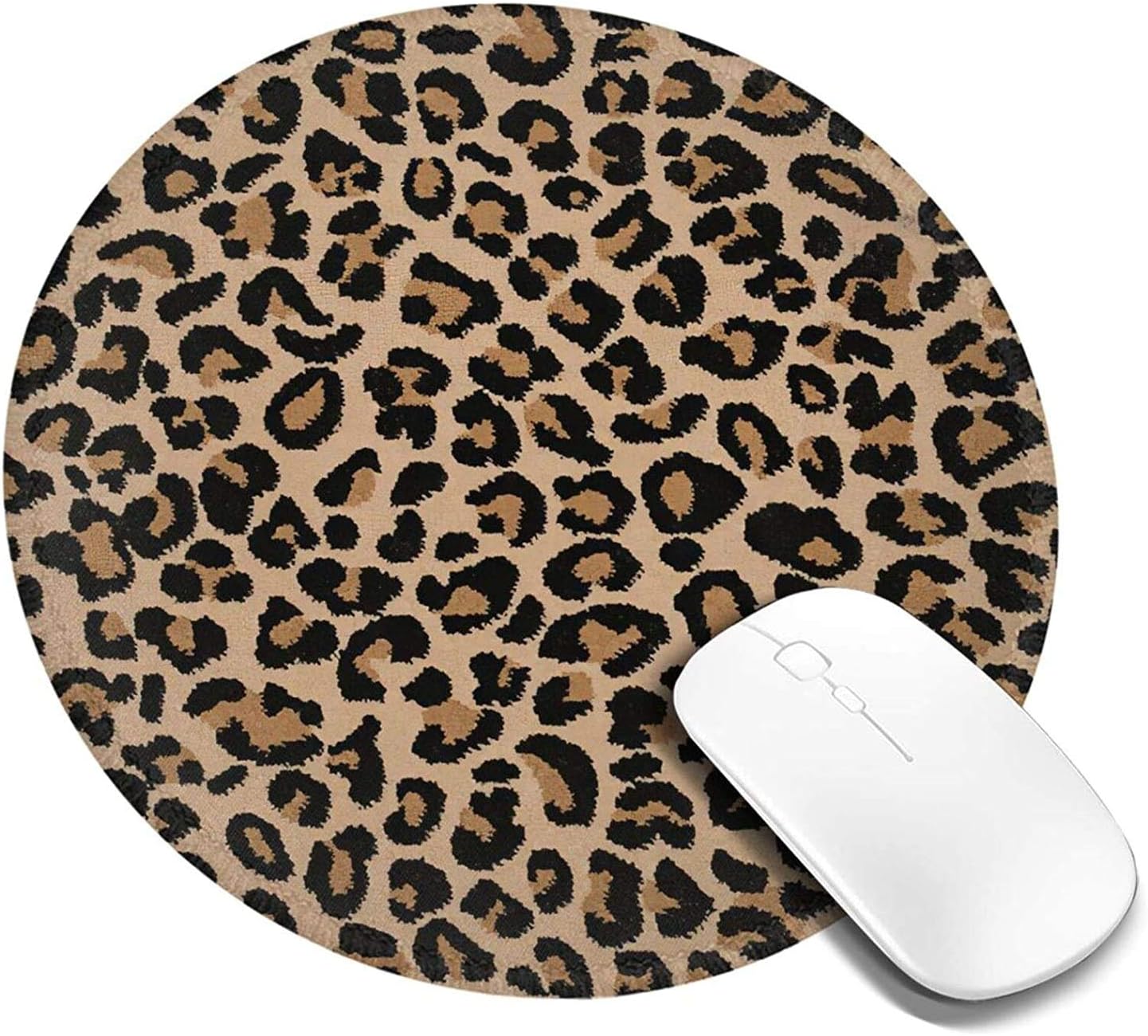 Amazon.com: Leopard Print Round Mouse Pad Cheetah Print Mousepad with ...