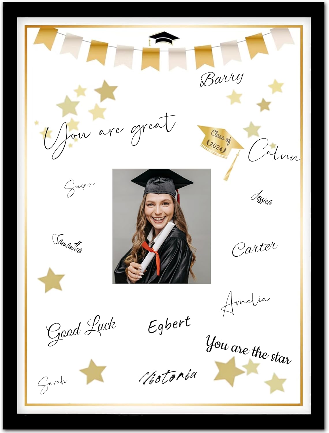 Amazon.com - Konpwine Graduation Signature Picture Frame, Wood ...