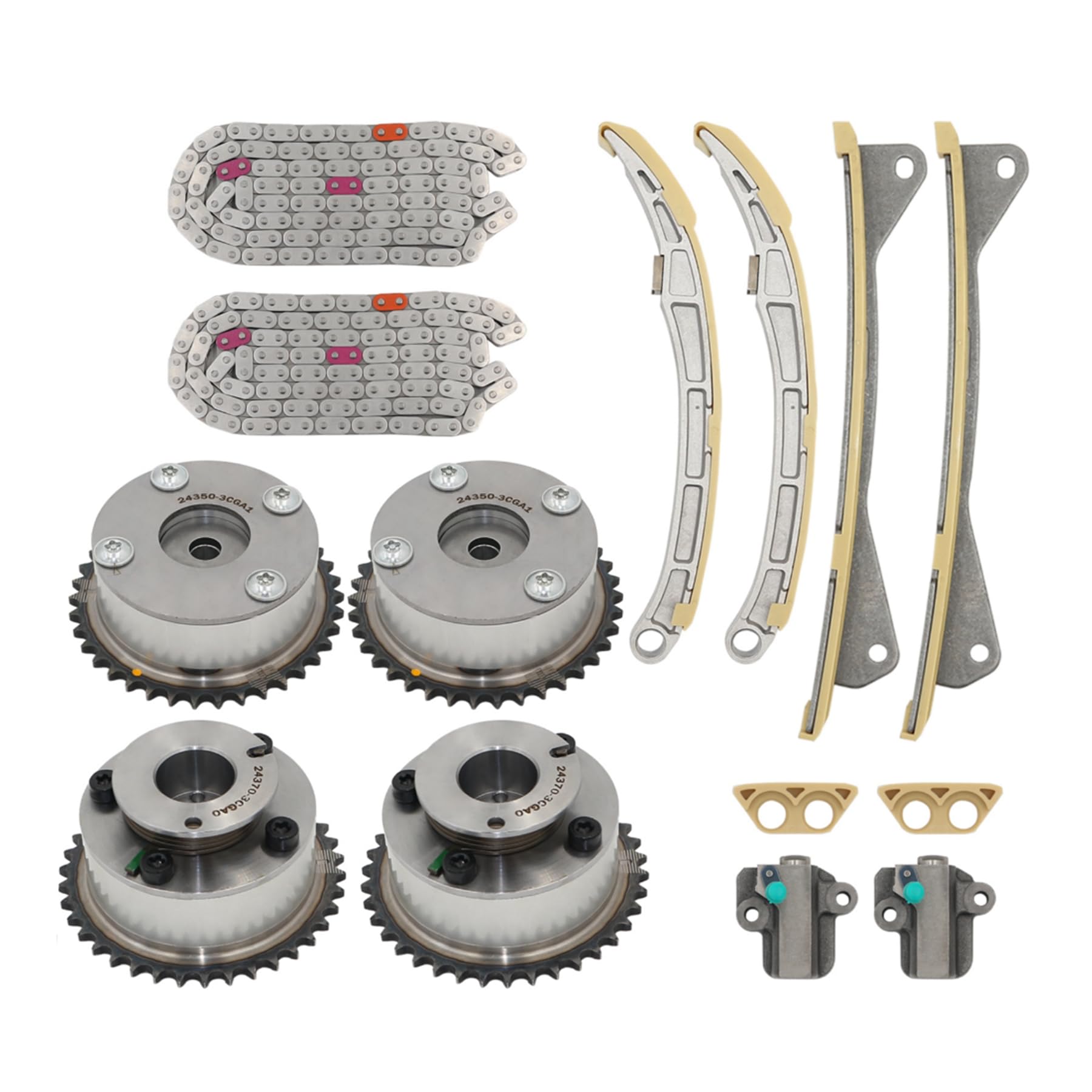 Amazon.com: Timing Chain Kit 14PCS Compatible with Hyundai Santa Fe ...