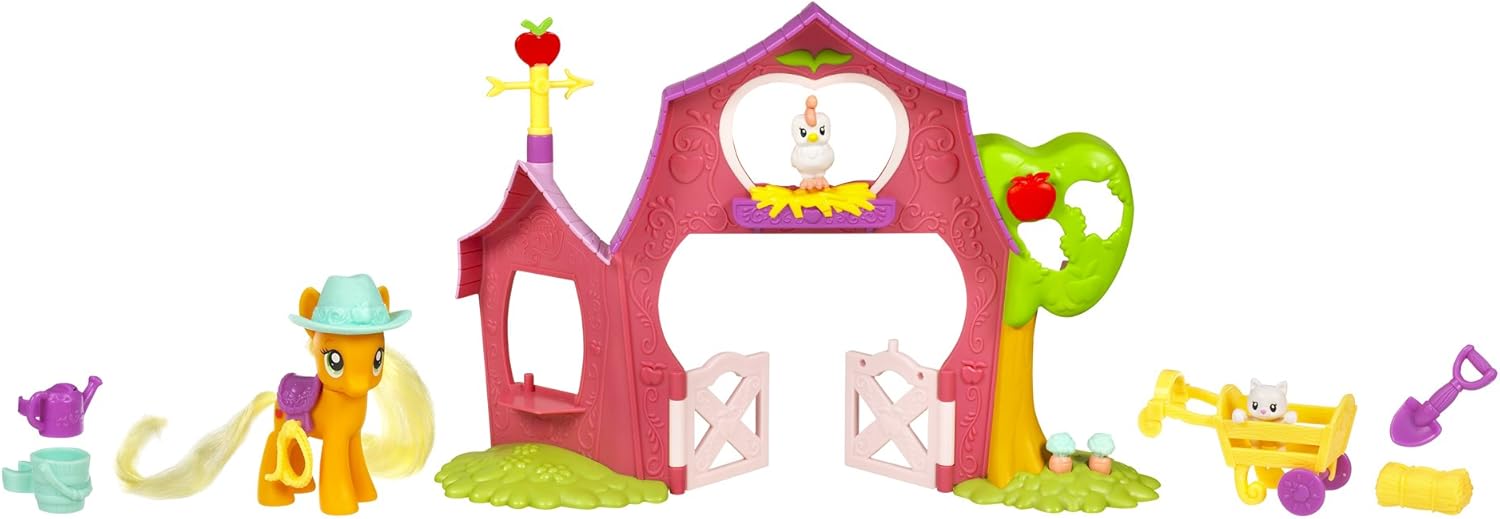 Amazon.com: MY LITTLE PONY Applejack's Sweet Apple Barn Playset : Toys ...