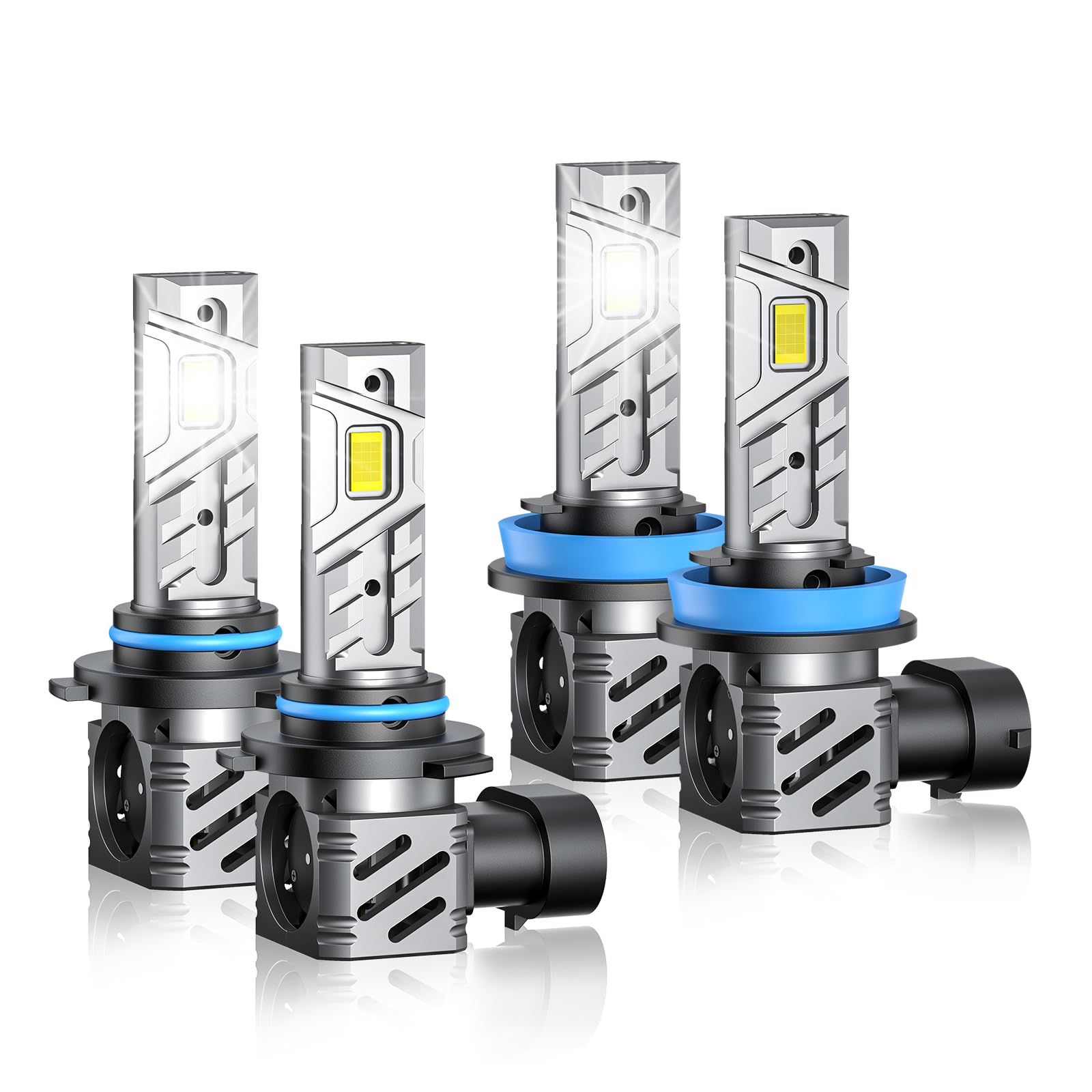 Amazon.com: RCJ 9005/HB3 H11/H8/H9 Fog Light Bulbs Combo, 35000LM 6000K Cool White with Fan ...
