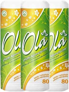 Ola Cosmetic Cotton Makeup Pads - 240 Piece (80 x 3 Pack) | 100% ...