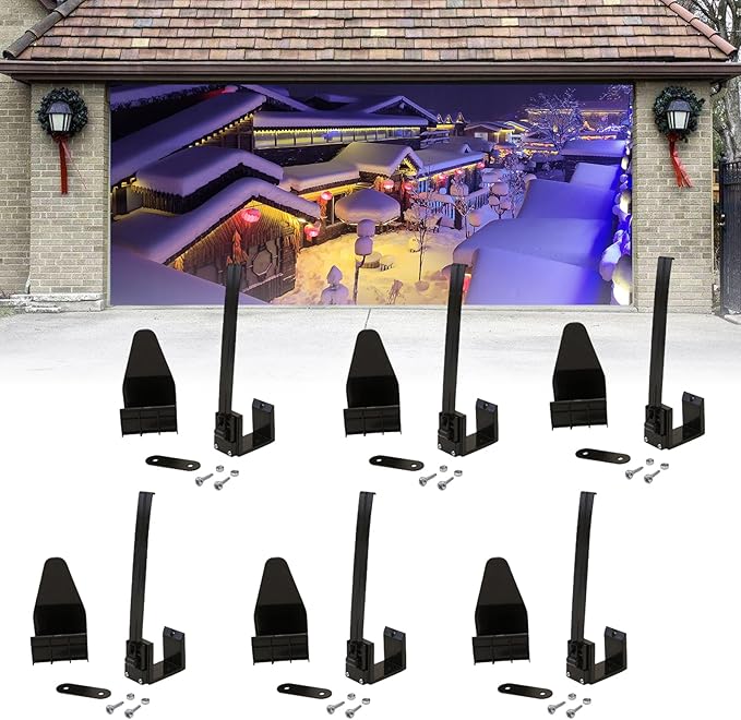 Amazon.com: funrautz Garage Door Banner Clamps, Christmas Garage Door ...