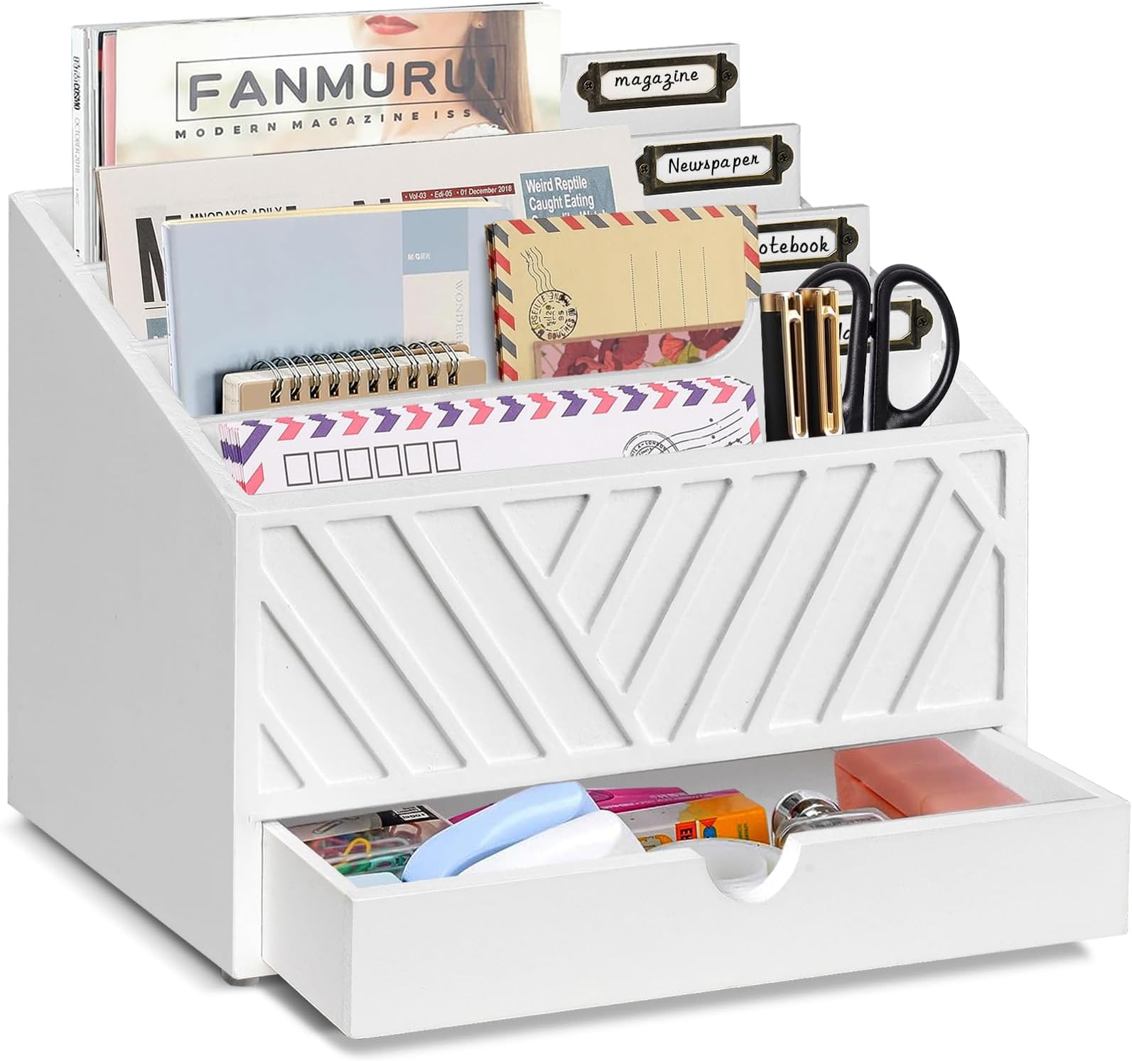 Amazon.com: DELIPPLY Mail Organizer, Mail Holder with 5 Slots, Modern ...