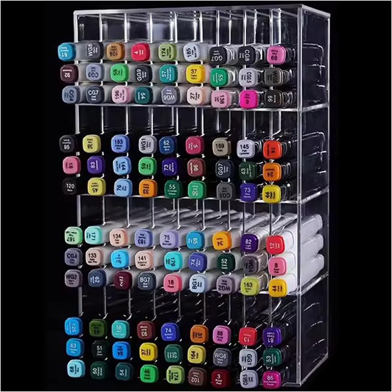 Amazon.com: OLizee Acrylic Transparent Art Storage Rack - Marker ...