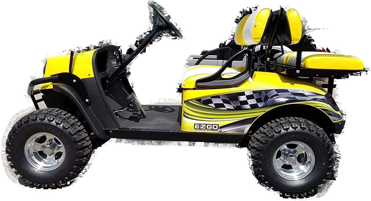 Amazon.com: Generic Golf Cart Burnout Large Side Wrap Graphics FIT All ...