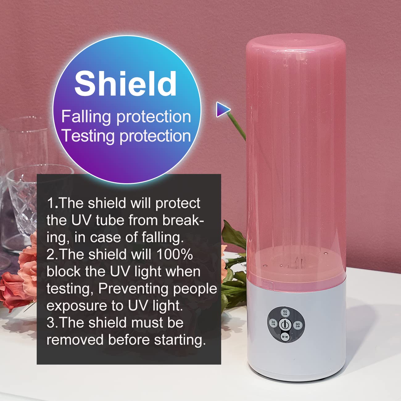 Snapklik.com : UV Light Sanitizer, 55W UVC Germicidal Lamp, Air And ...