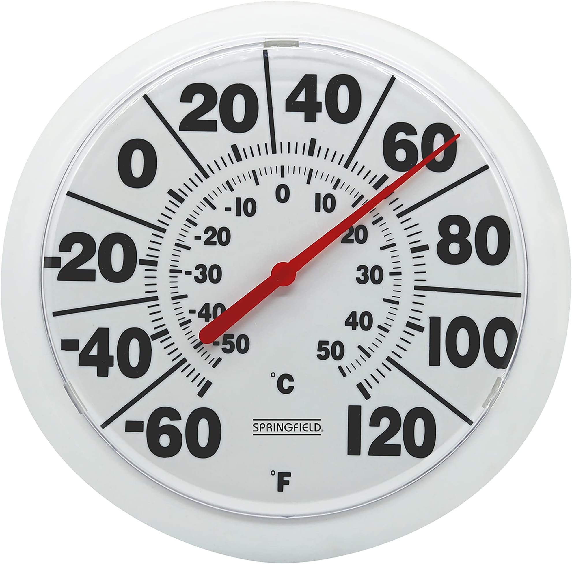 Amazon.com: Springfield Indoor Outdoor Big and Bold Dial Thermometer ...