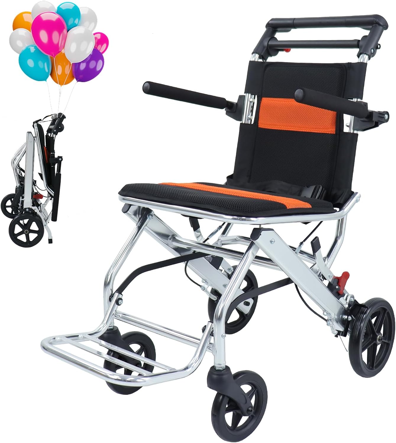 TraveLite Lightweight Portable Wheelchair Aluminium Folding Transport ...