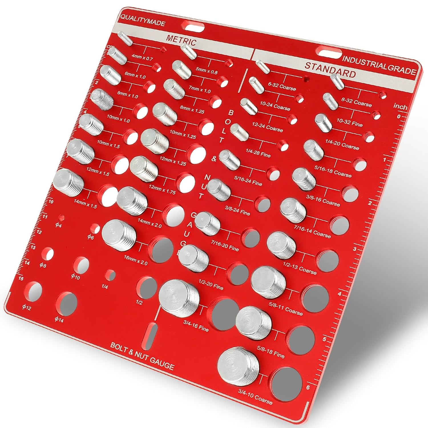 Thread Checker, Nut and Bolt Thread Checker, Aluminum Alloy 34 Thread ...