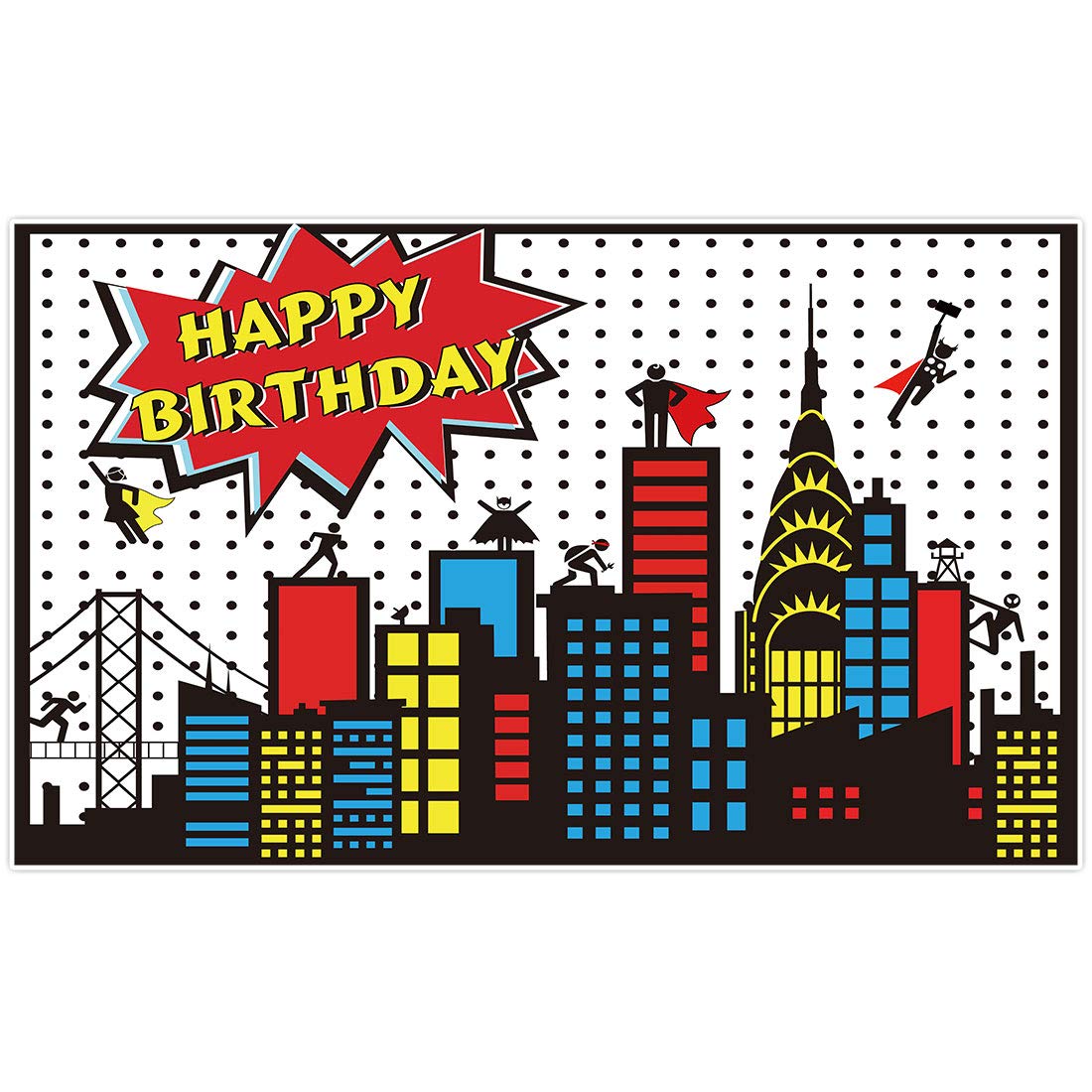 Superhero Cityscape Clipart