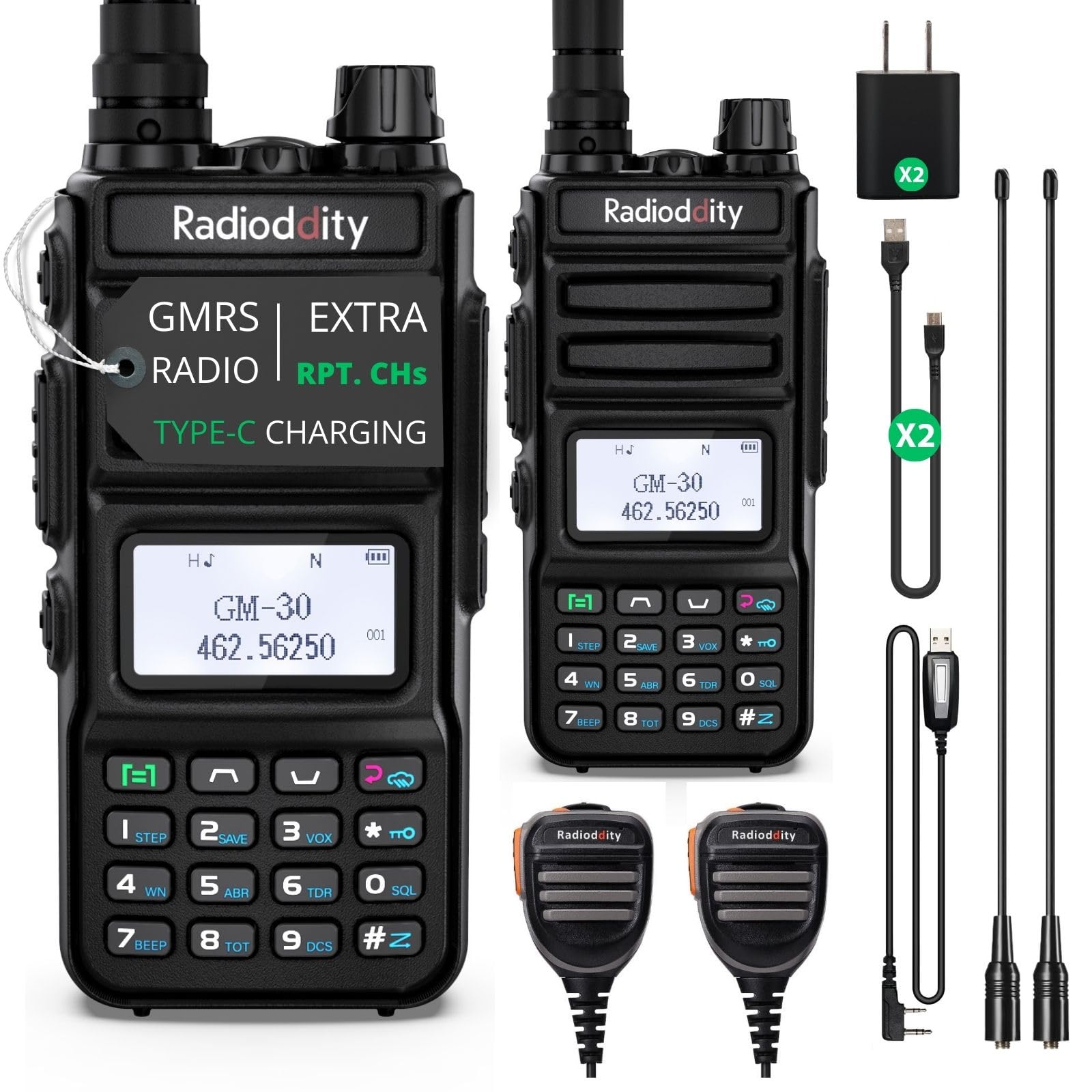 Amazon.com: Radioddity GM-30 GMRS Radio Handheld 5W Long Range, GMRS ...