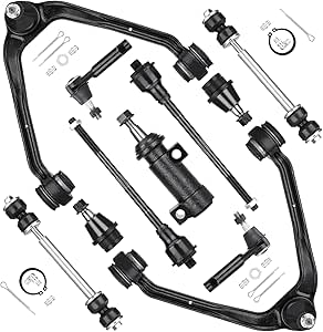 Amazon.com: 13 Pcs Front Suspension Upper Control Arms with Ball Joint ...