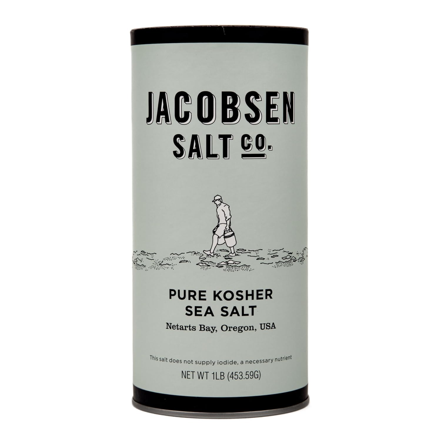 Amazon.com: Jacobsen Salt Co., Kosher Sea Salt Canister, 16 Ounce ...