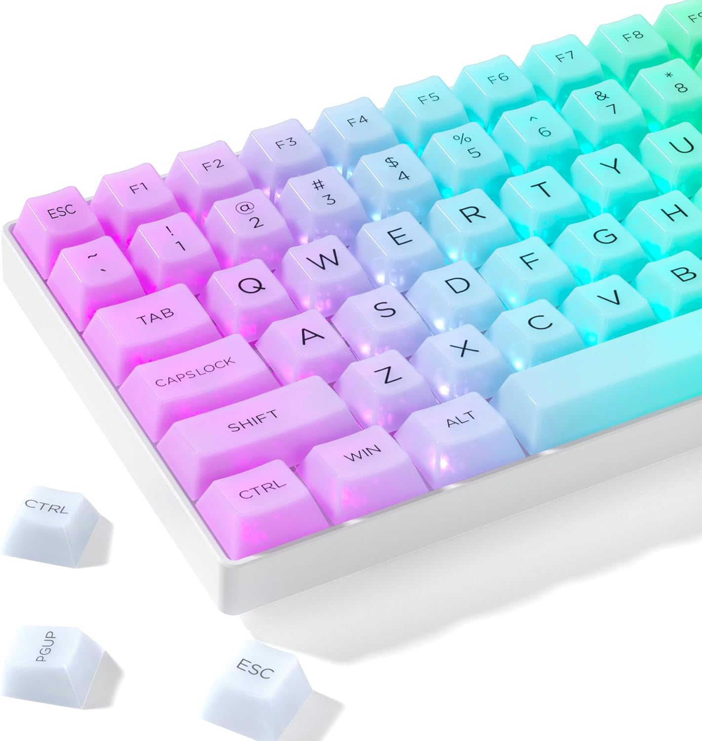 Clear Translucent Cherry Profile Keycaps for RGB Shine Through ...