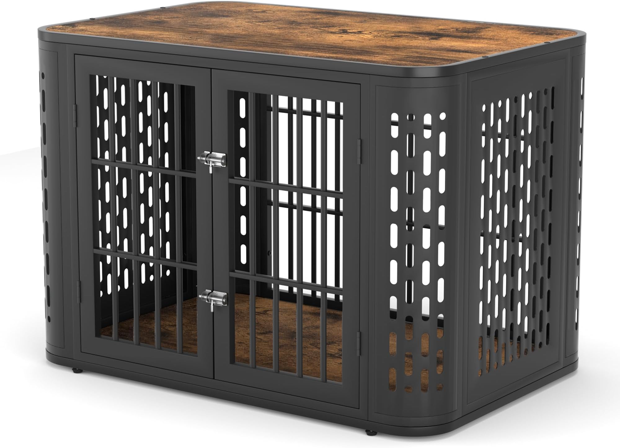 Amazon.com: Huddycove Rounded Corner Dog Crate Furniture, 42 inch Heavy ...