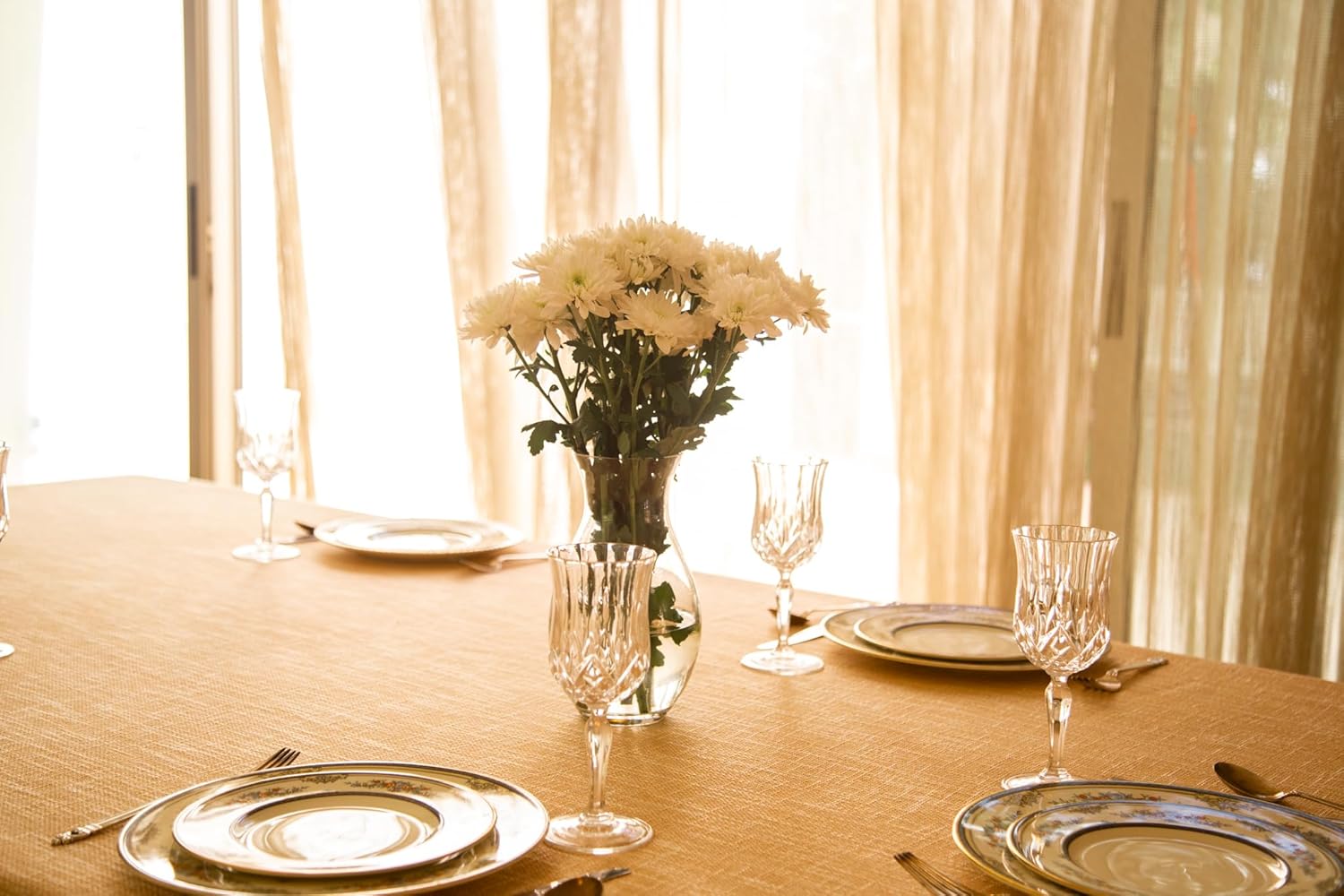 Amazon.com: DVIR STORE Large Size Table Cloth - Polyester & Linen ...