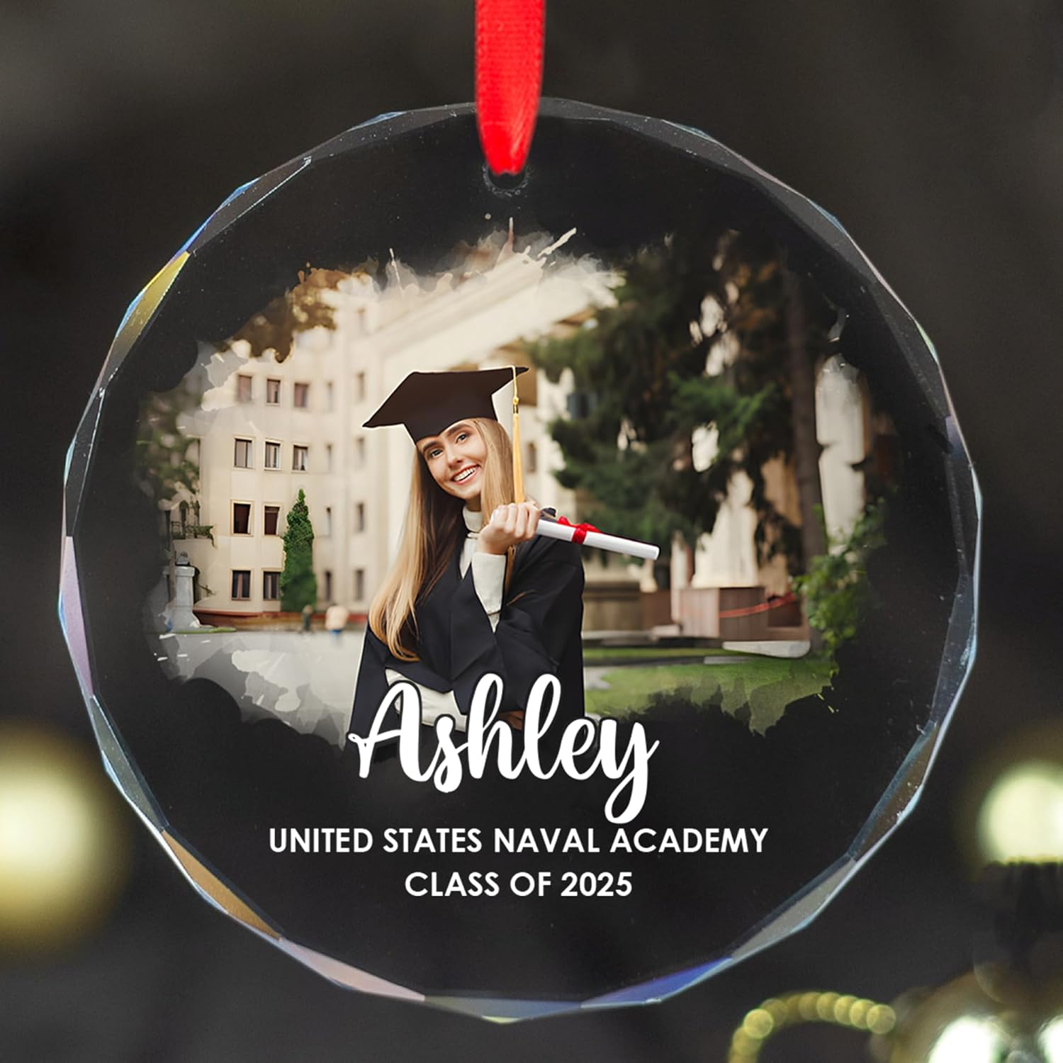 Amazon.com: Personalized Graduation Photo Crystal Ornament - Custom ...