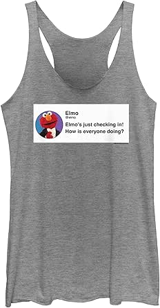 Amazon.com: Fifth Sun Sesame Street Elmo Tweet Women's Racerback Tank ...